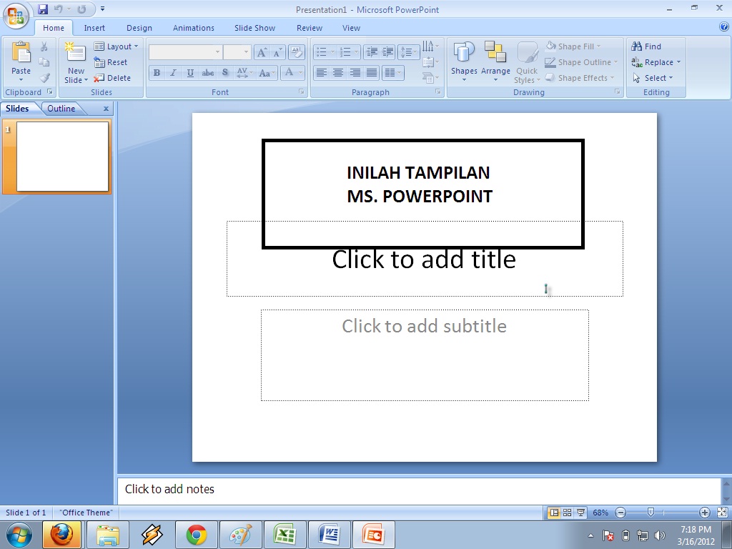Ustadz TIK: Cara Membuka Aplikasi Microsoft Powerpoint 2007