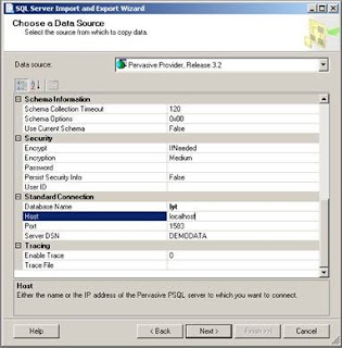 SQL Server: How to Import Data from Pervasive : Connect SQL