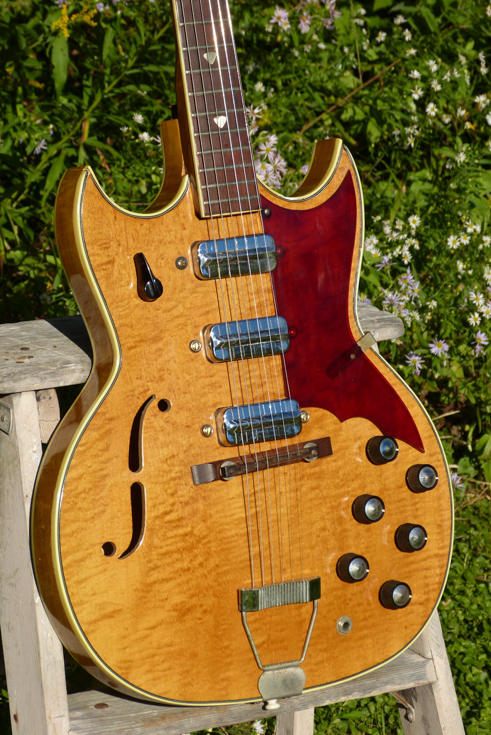 1960s Kay Speed Demon Double-Cut 3-Pickup Electric Guitar