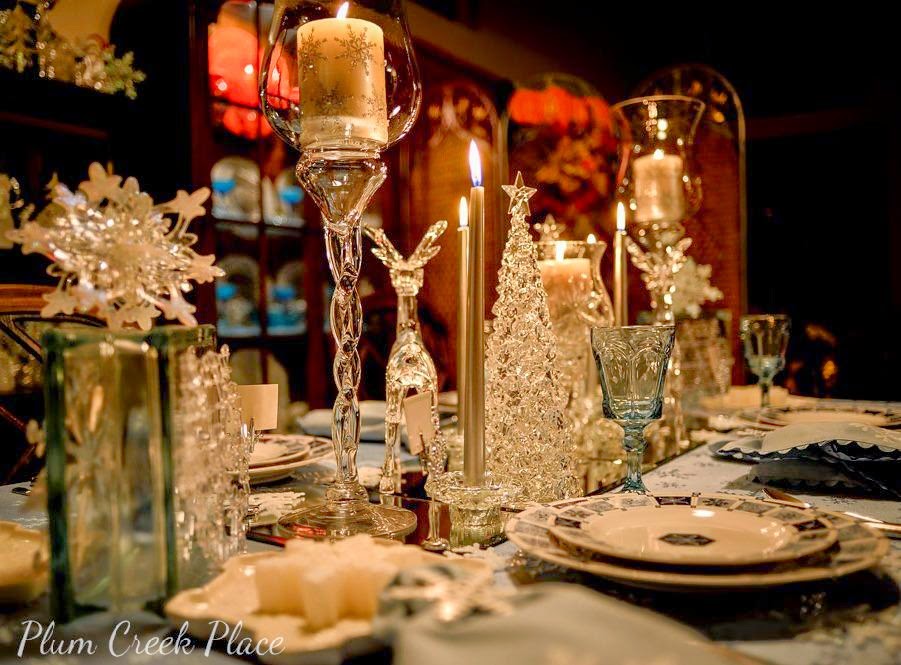 Plum Creek Place: Winterland Snowflakes and Ice Birthday Tablescape