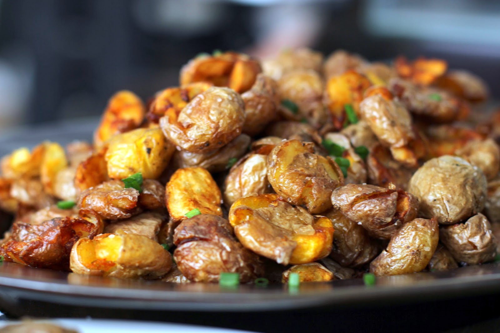 The Owl with the Goblet: Crispy Smashed Potatoes + Creamy Sriracha ...