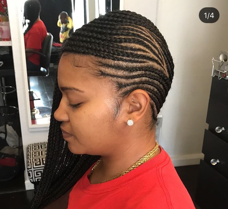 The beauty of side braids
