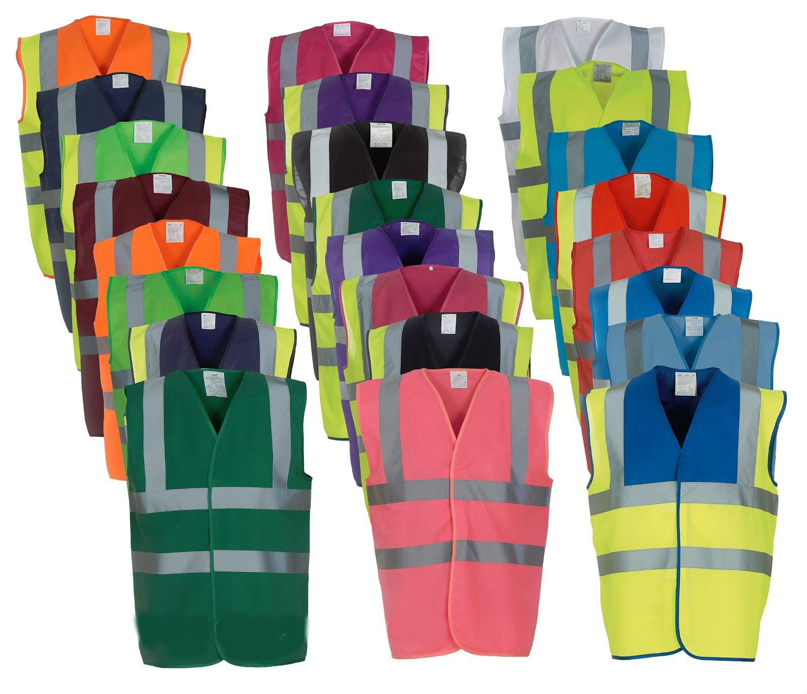 Vestuario laboral Bilresa: Chalecos reflectantes: 24 colores para elegir