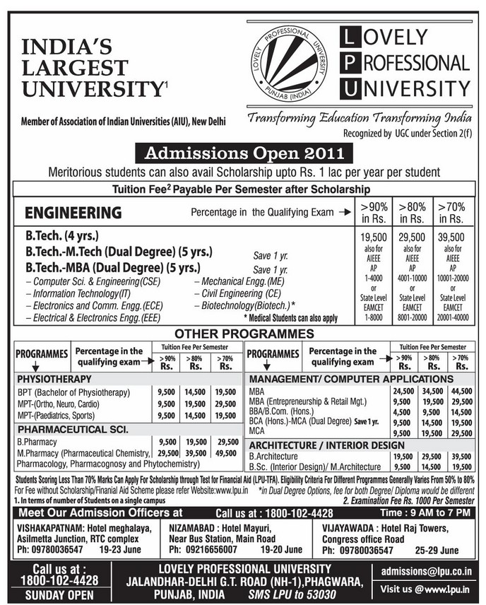 All Colleges information| Best Study Guidelines: Lovely Professional ...