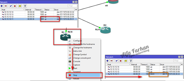 Job Experience 5 - Monitoring Jaringan menggunakan Netwatch Mikrotik ...