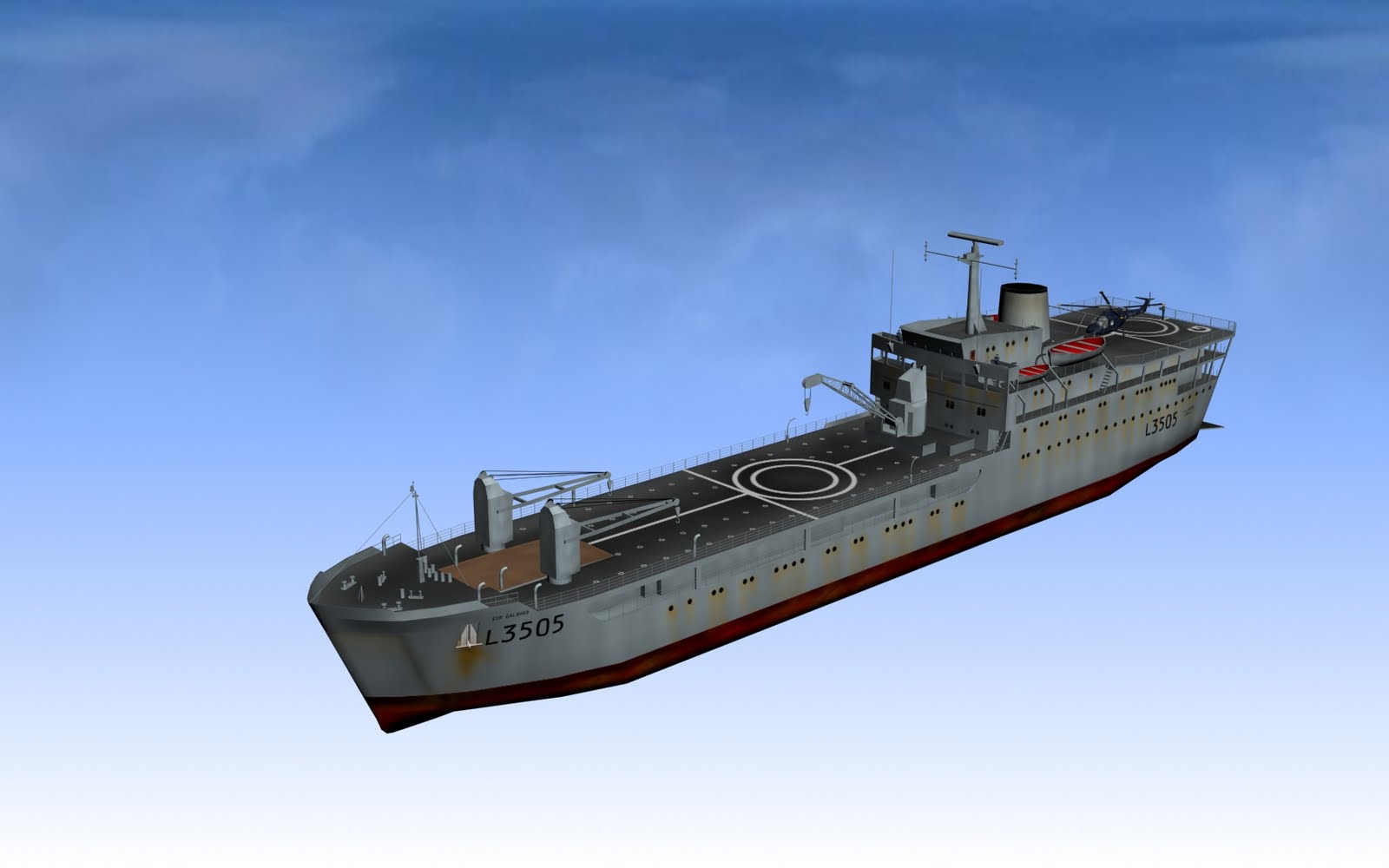 Modelos en 3D / 3D Models: RFA Sir Galahad - L3035