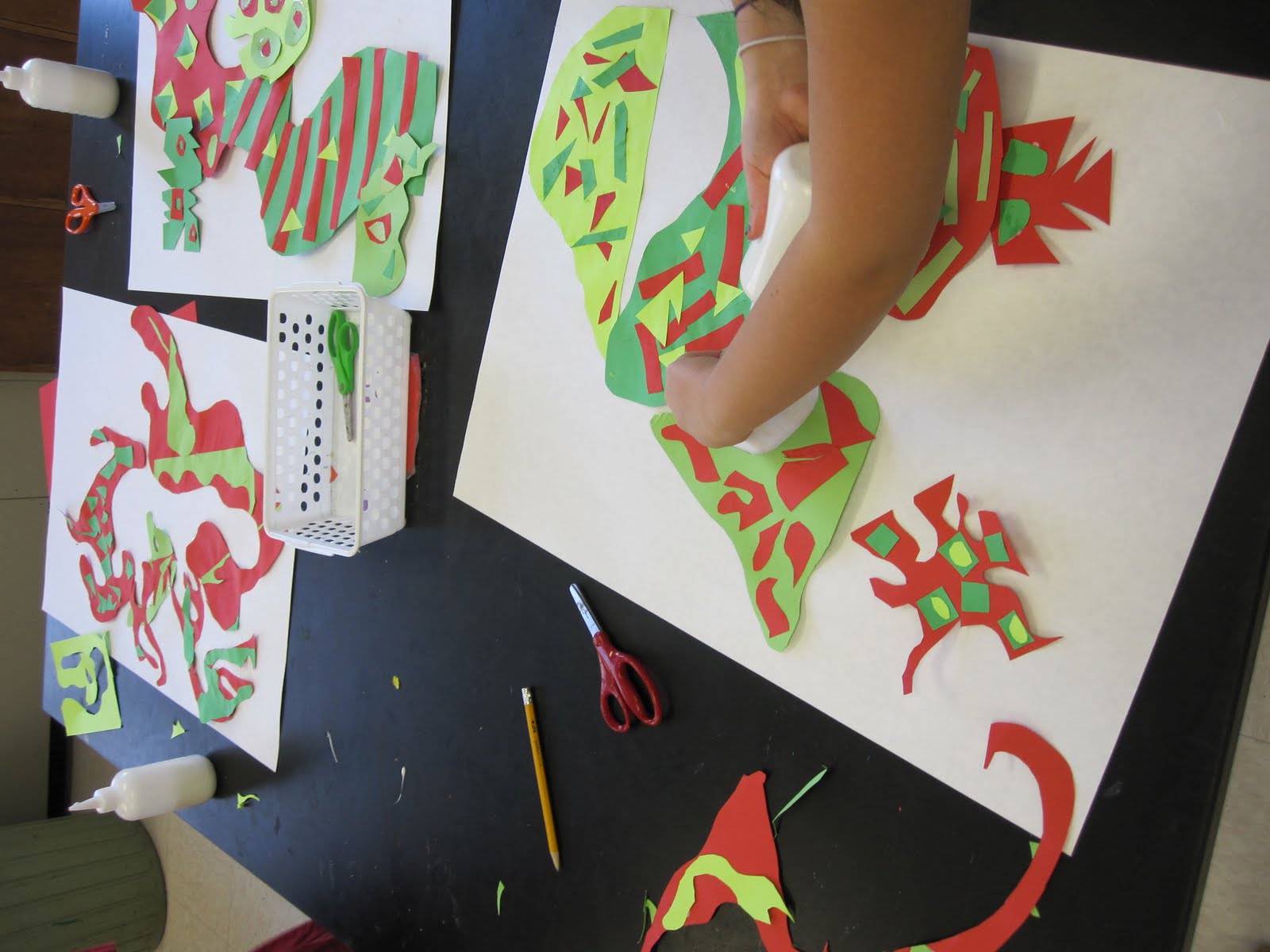 South School Art Studio: Organic Shape Collage