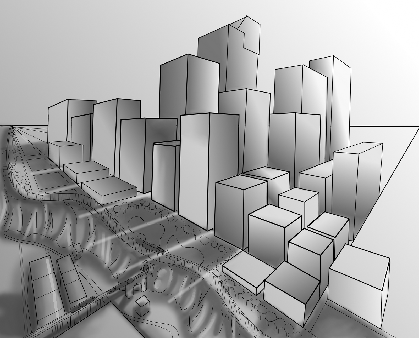 Joshua L. Burns: 2D Exterior Environment Concept Art