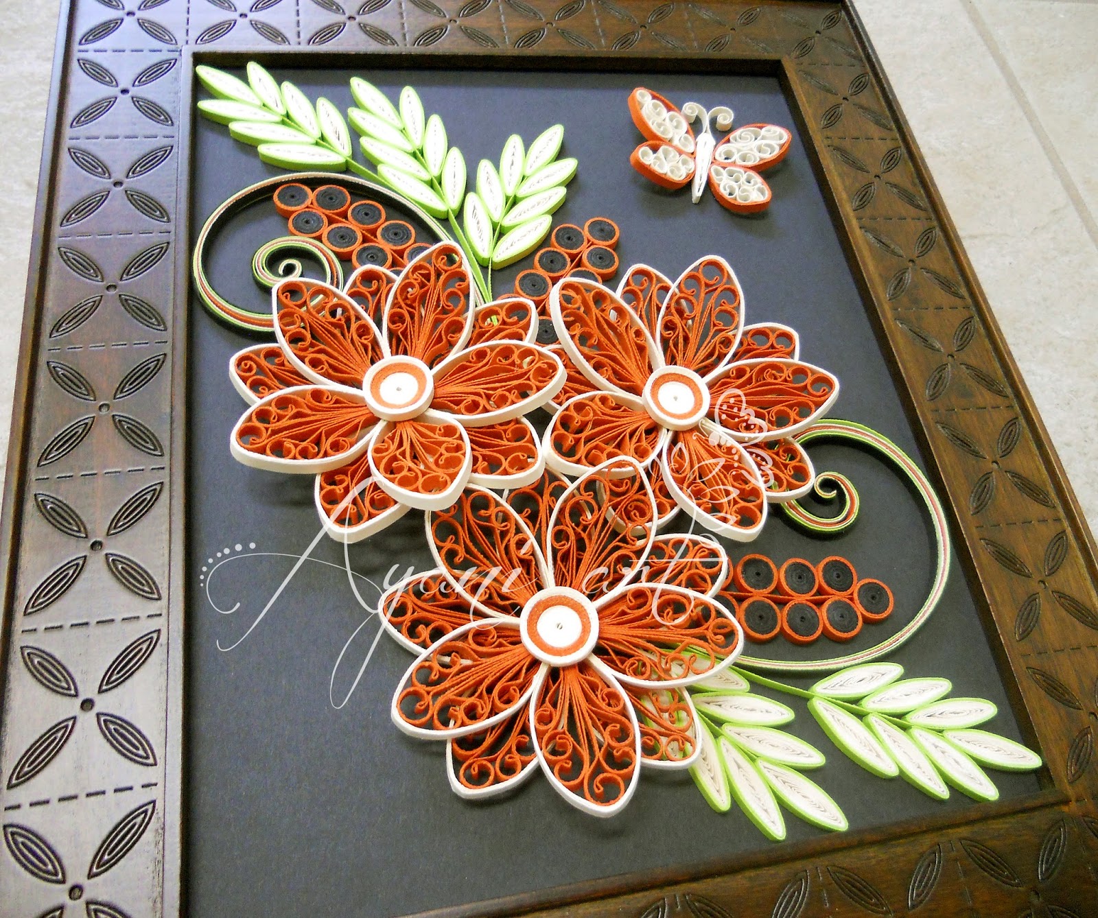 Ayani art: Orange quilling