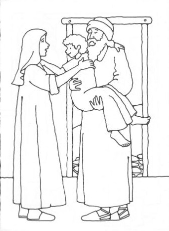 Elijah And The Widow Coloring Pages