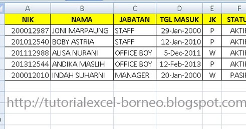 Cara Mengolah Data Karyawan Bagian 2 | Tutorial Microsoft Excel|Excel ...