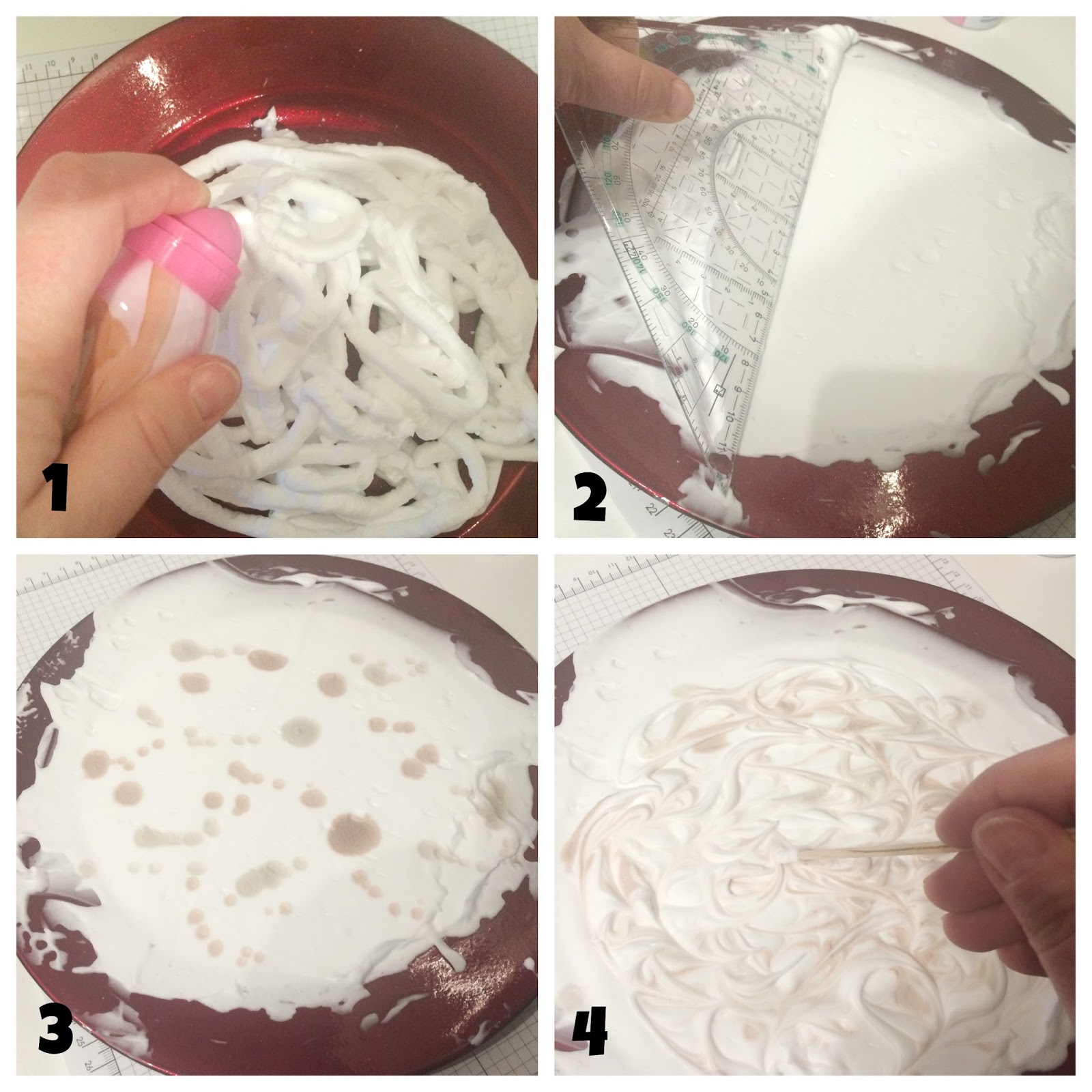 Pixie Scrap: Rasierschaum-Technik, marmoriertes Papier selbst ...