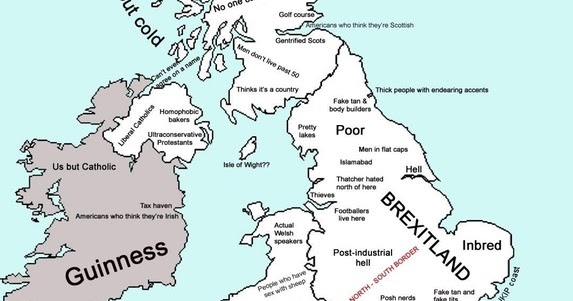 Is the BBC biased?: Map of stereotypes of the UK