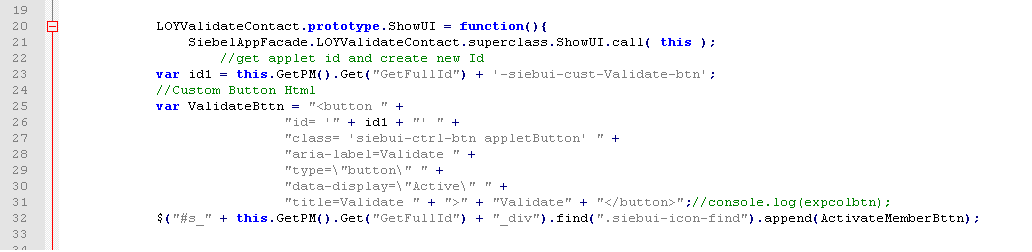 Siebel Foundation: Creating a Custom Button using PR file