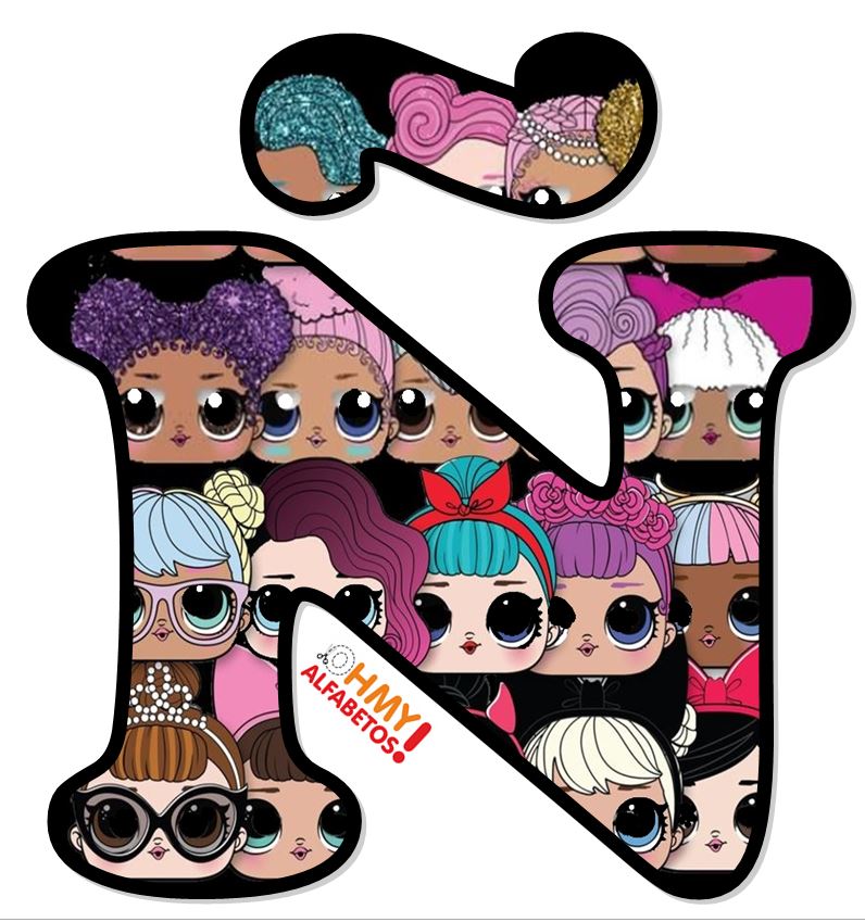 LOL Surprise Faces Alphabet Letter Nn | Lol, Lettering alphabet, Character