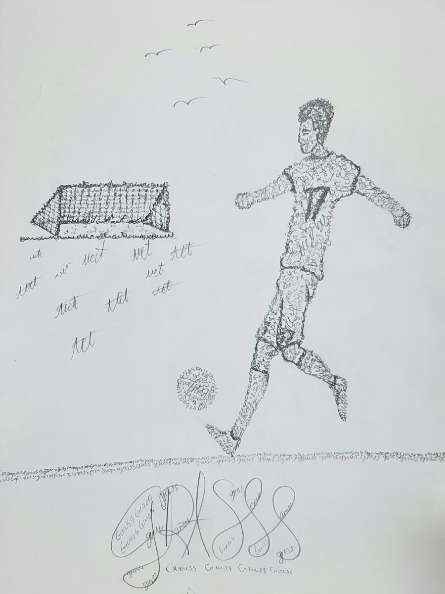 Jerdee's Art Classes: Drawing A | Text Drawings