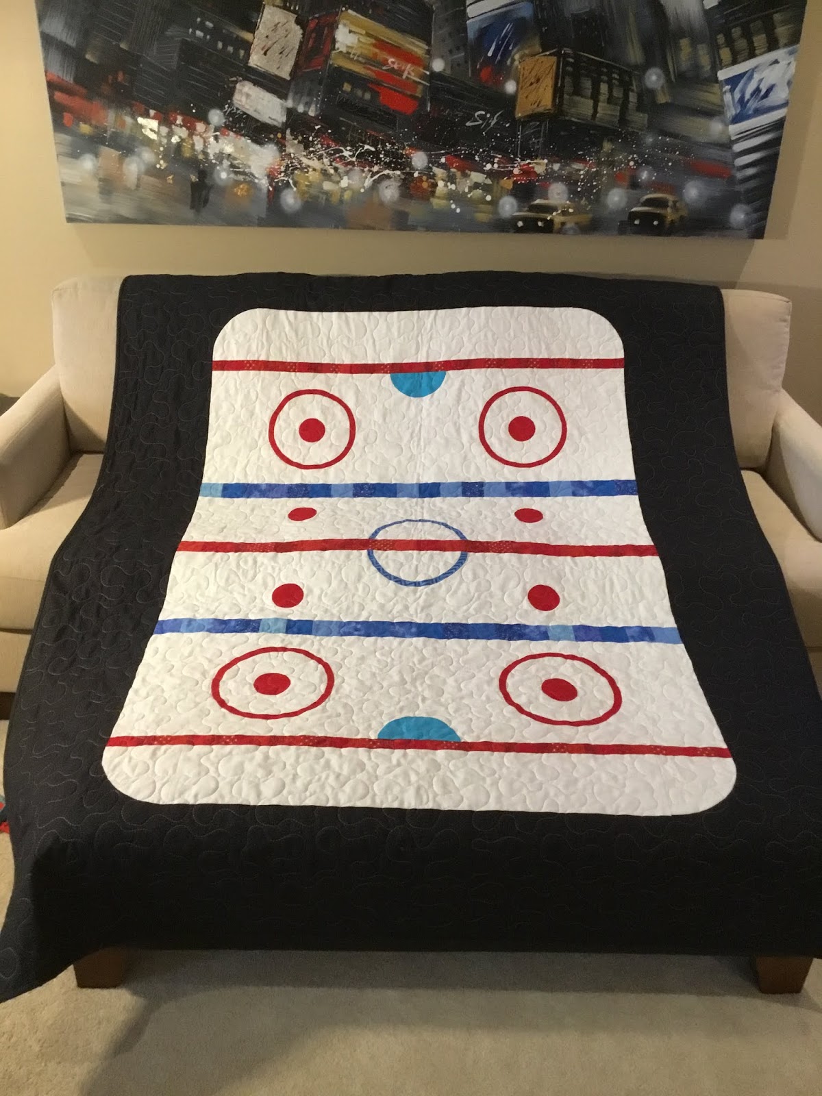 Lazy Lab Quilt Company: Old Hockey Game Quilt