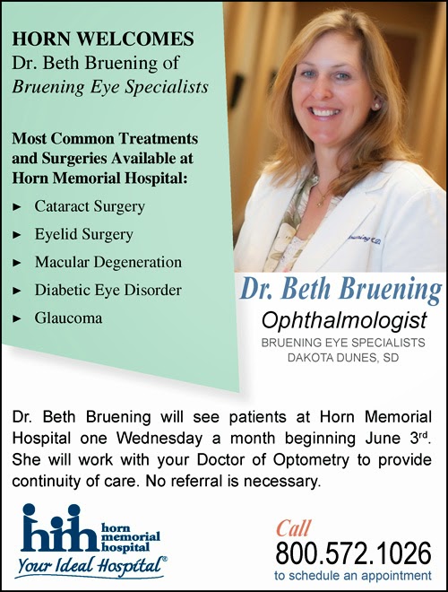 Horn Happenings: Horn Welcomes New Ophthalmologist - Dr. Beth Bruening