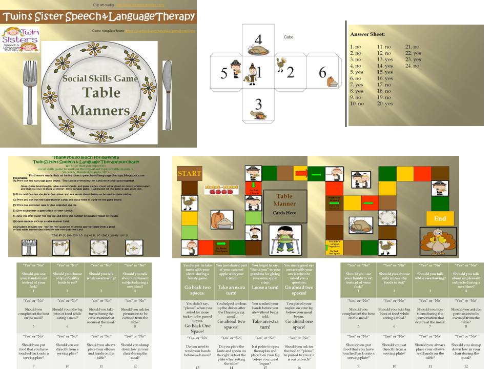 Twin Speech, Language & Literacy LLC: Practicing Pragmatics: Table ...