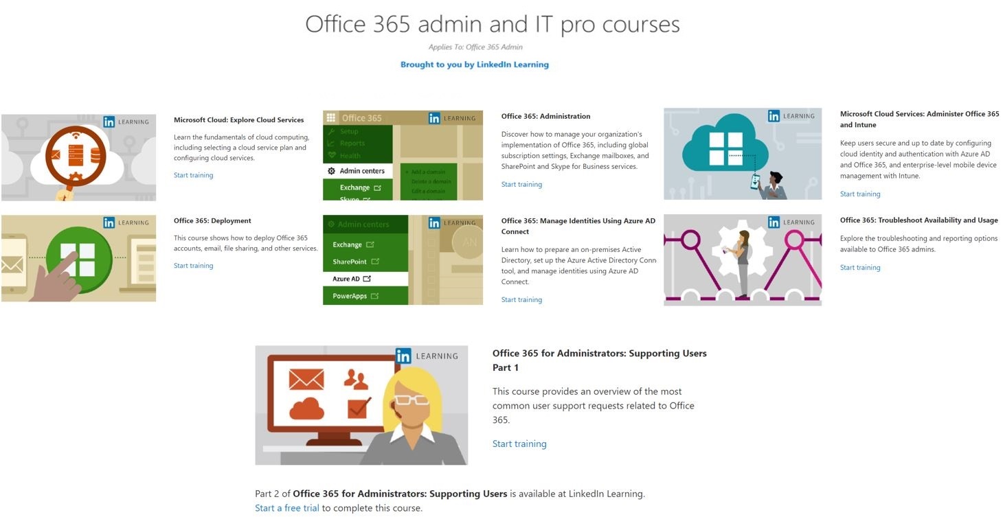 Exchange Anywhere: New Office 365 admin and IT pro courses now available