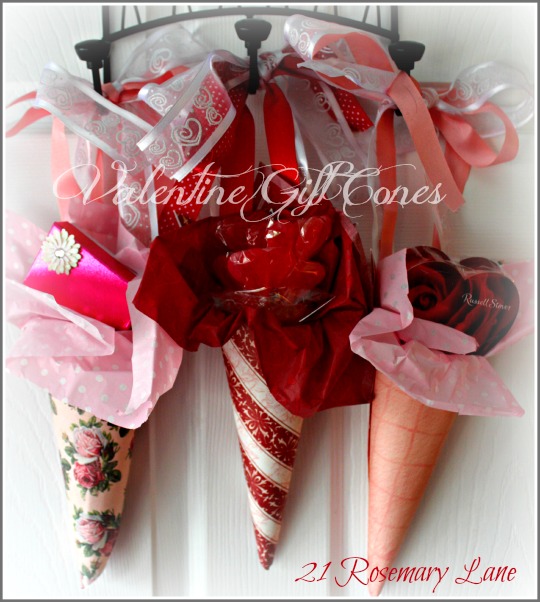 21 Rosemary Lane: St. Valentine's Day Gift Cone with Tutorial