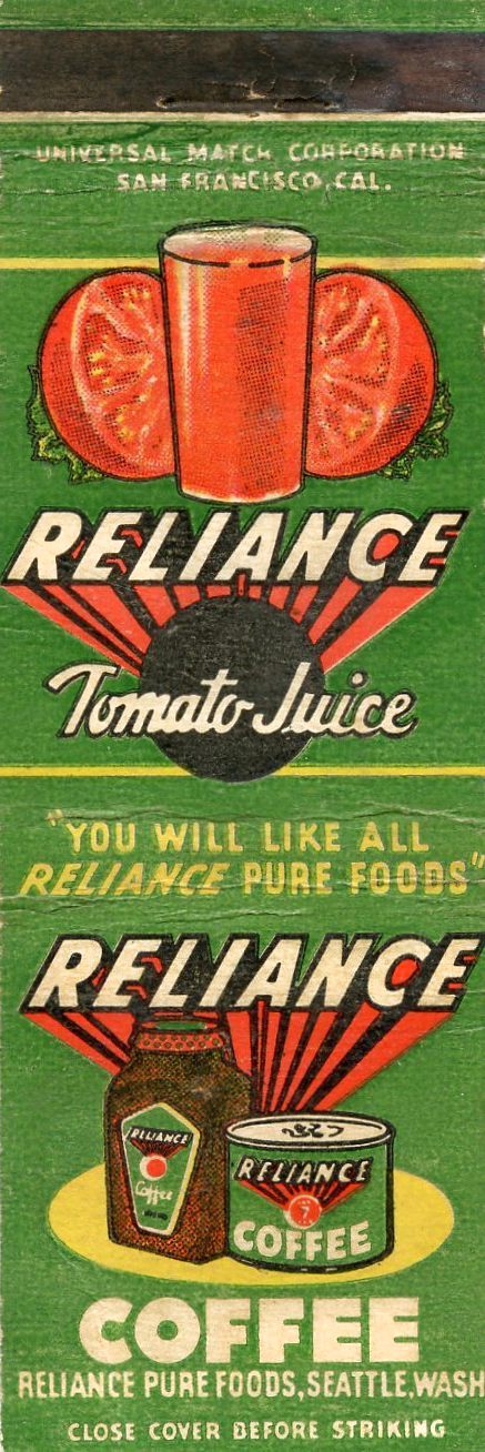 Seattle Ephemera: Reliance Pure Foods
