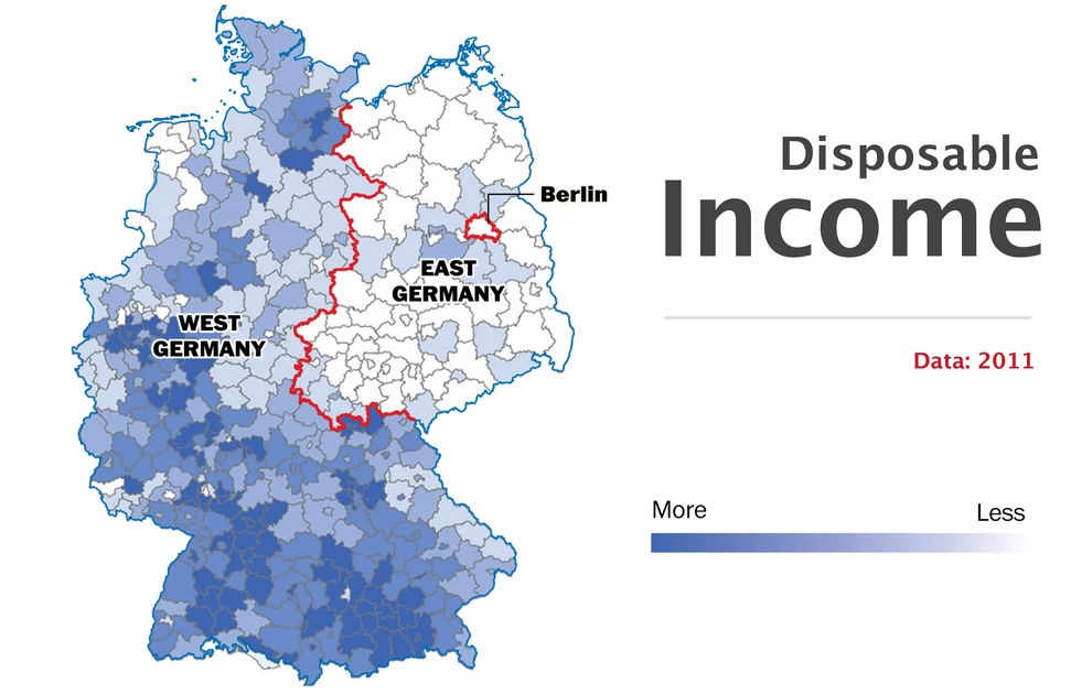 Split Germany States Map