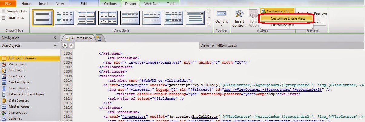 Pranav Kulkarnis Blog Add Custom Css Styles To Xslt List View Webpart