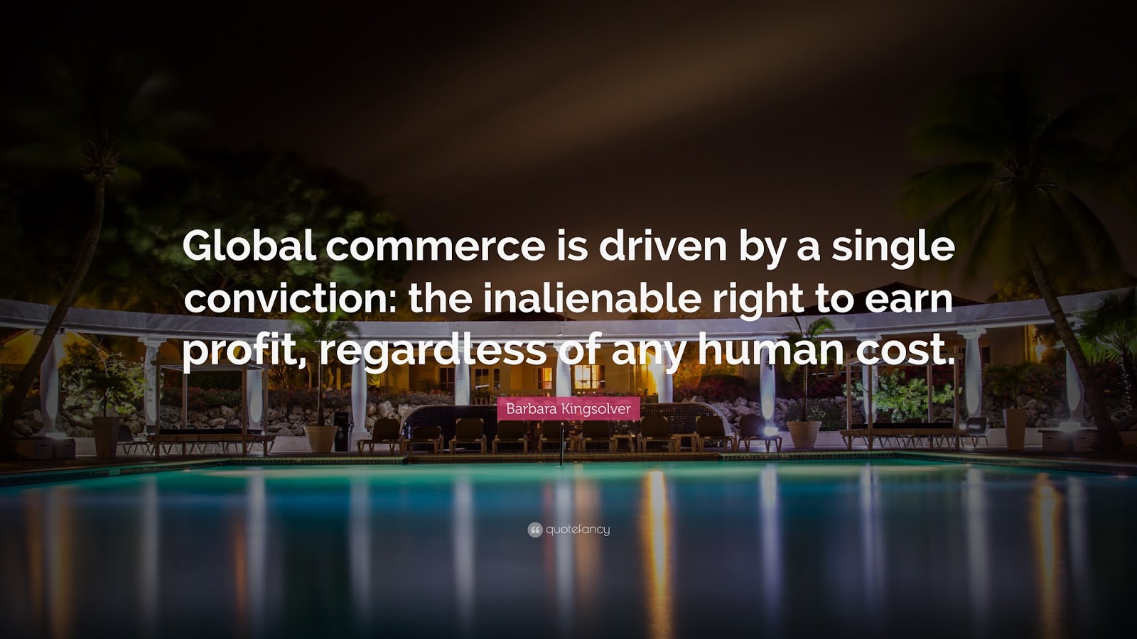 Human Welfare or Profit?