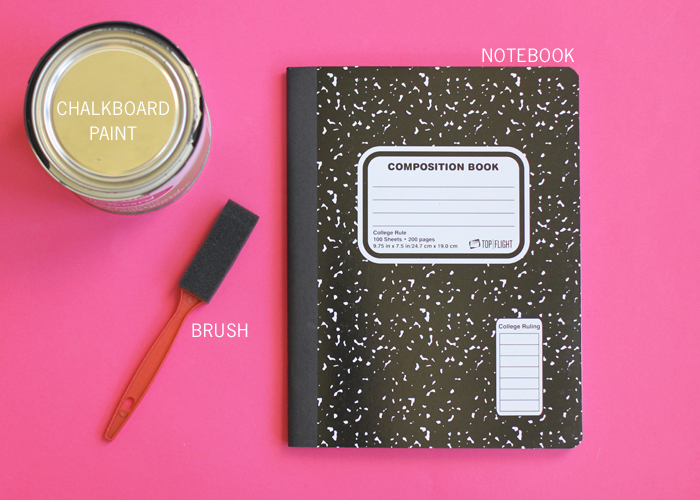 The Dainty Zebra's Diaries: DIY "Back to School" Chalkboard Notebook
