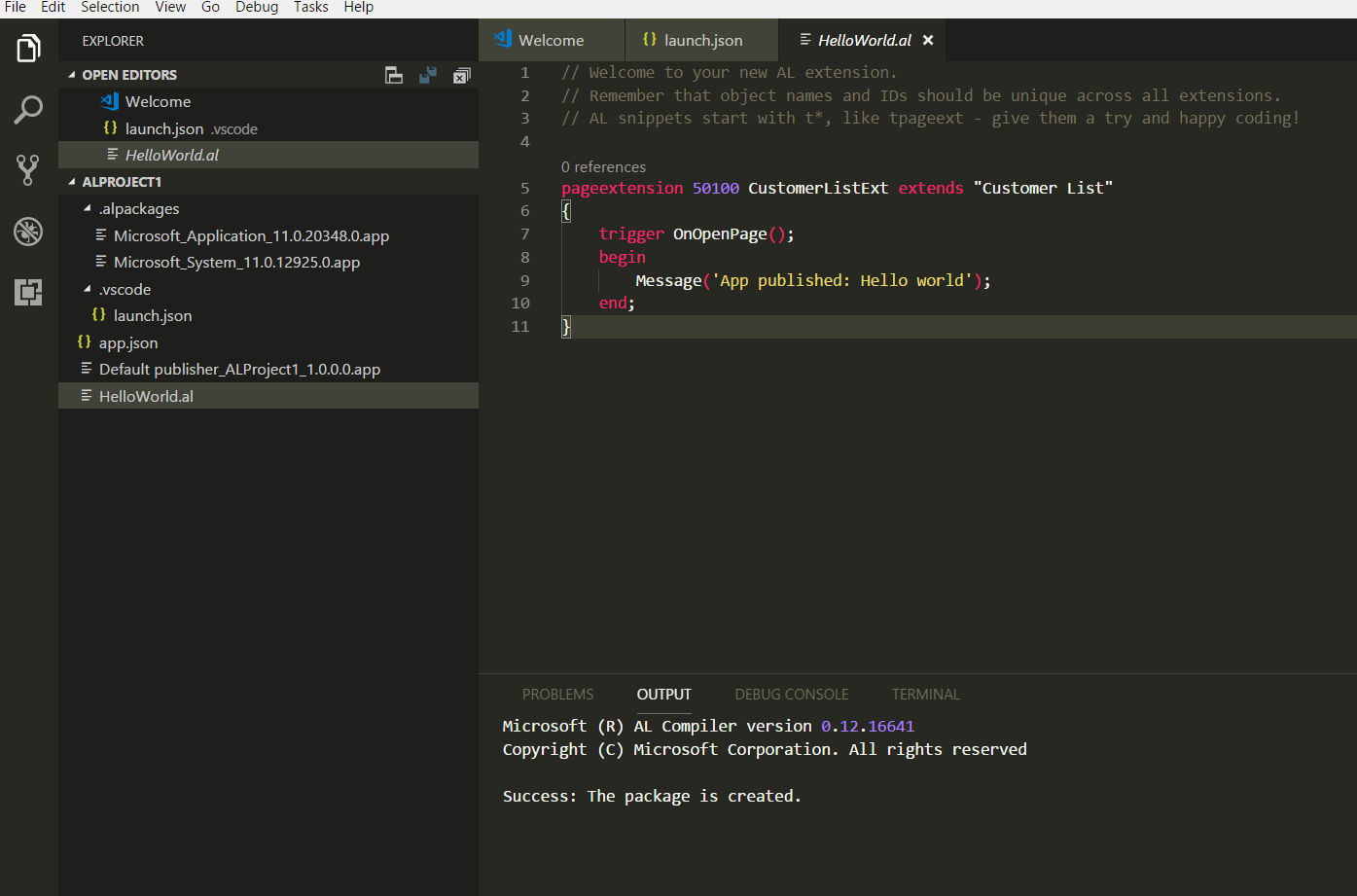 How to setup AL Language environment NAV 2018