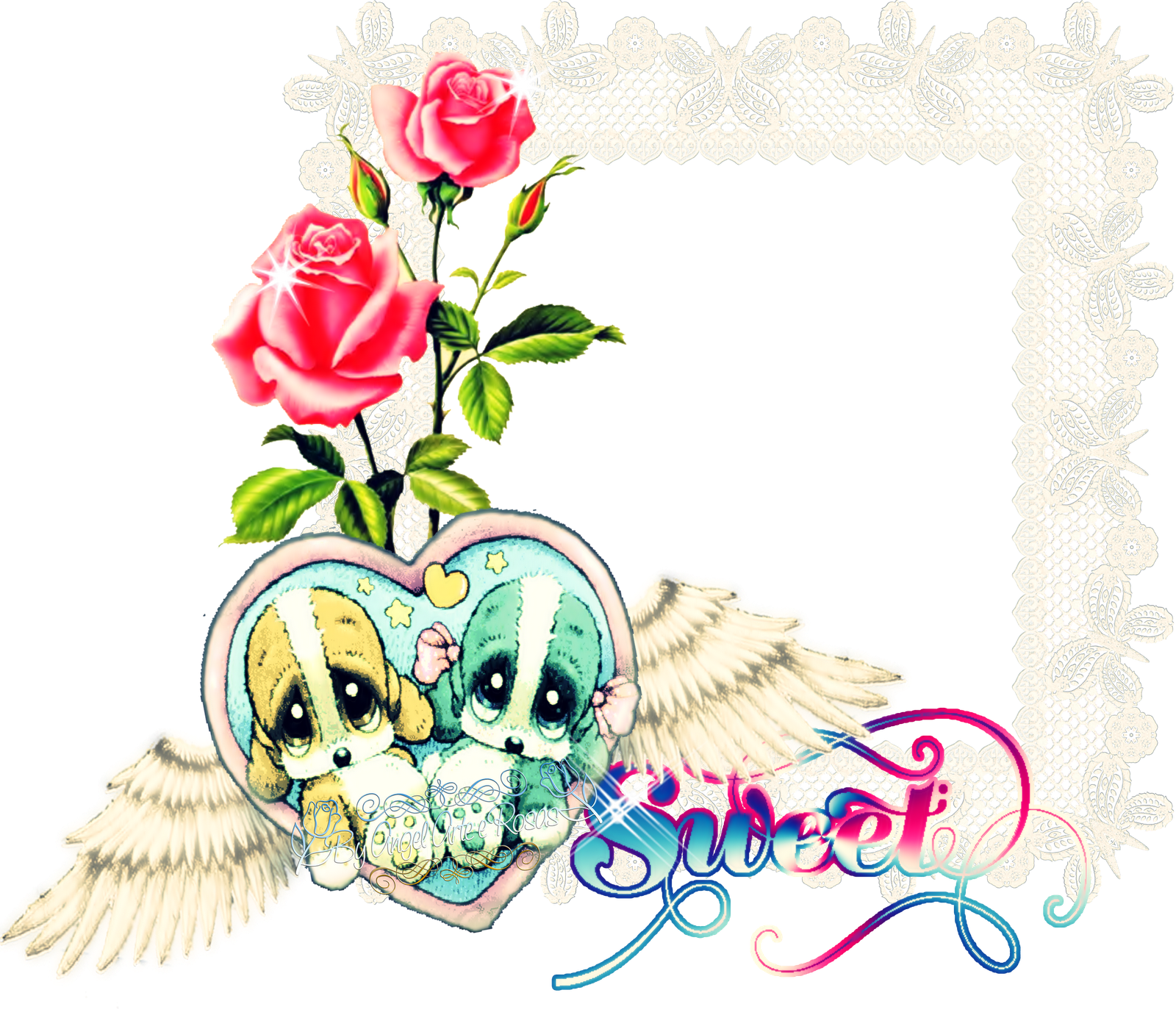 By Angel Arte e Rosas: Sad Sam end Honey Love Angel