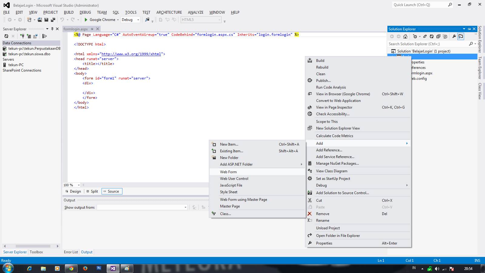 Cara Membuat Login Asp.net Menggunakan C# - shareTo