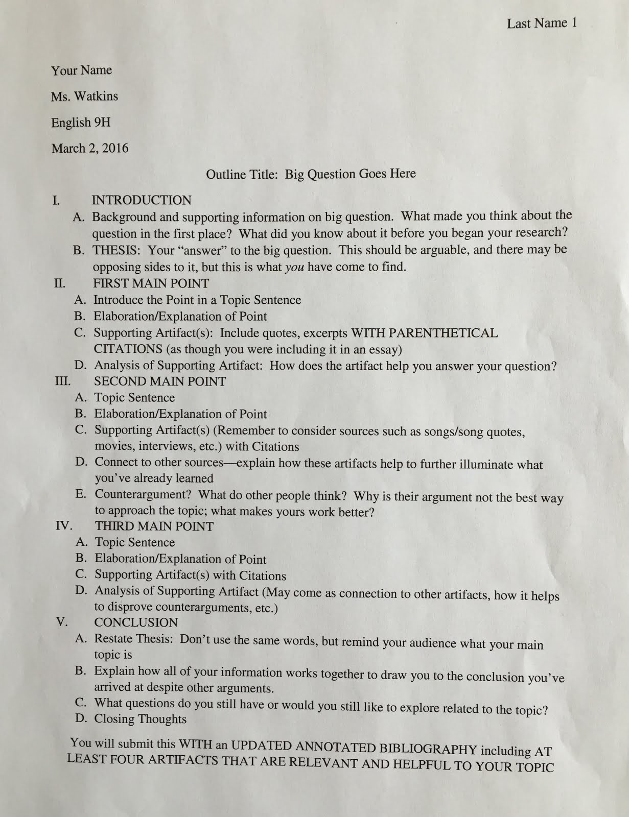 Sample BQ Outline by Ms. Watkins and Mr. McClain – irockenglish