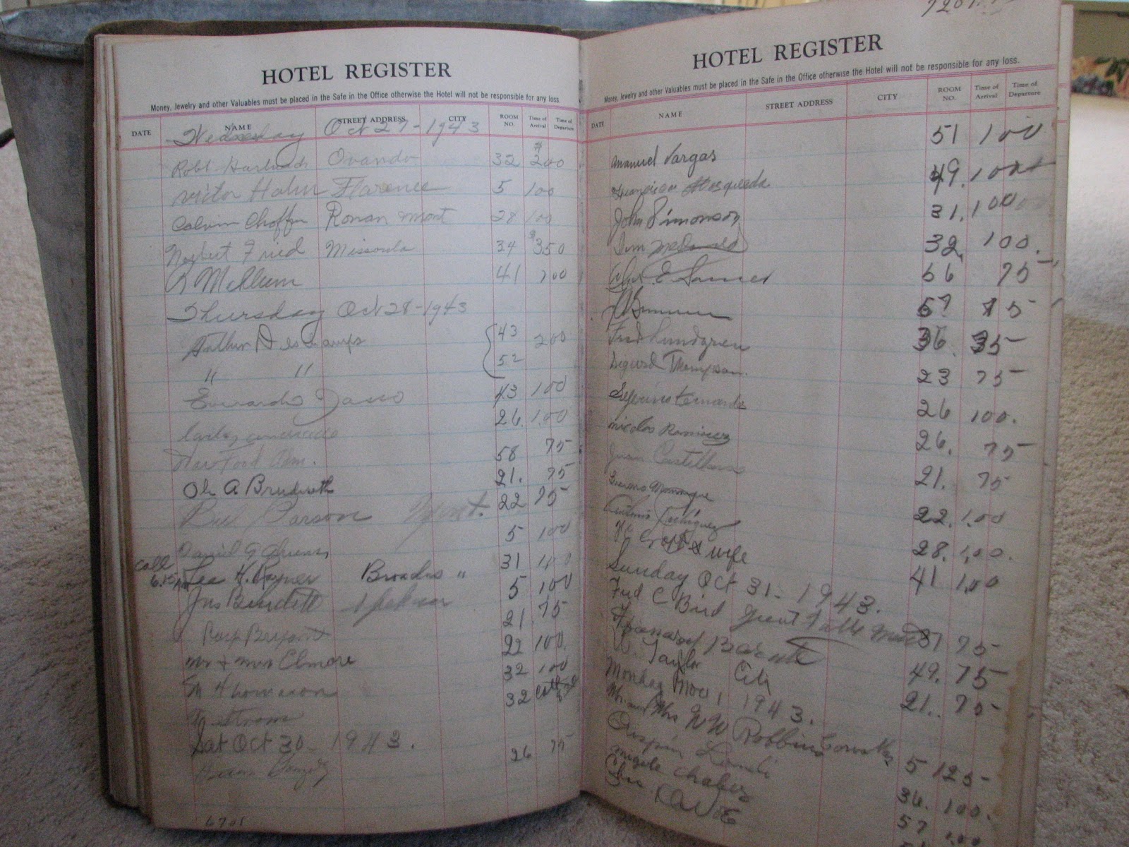 Oh, that Josephine: The Josephine Hotel - A Look At The Old Guest Registers