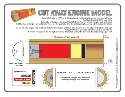 Model Rocket Building: Odd'l Rockets Cutaway Engine Build, Part 1, Parts