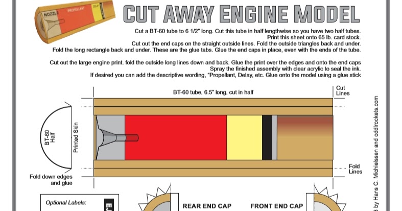 Model Rocket Building: Odd'l Rockets Cutaway Engine Build, Part 1, Parts