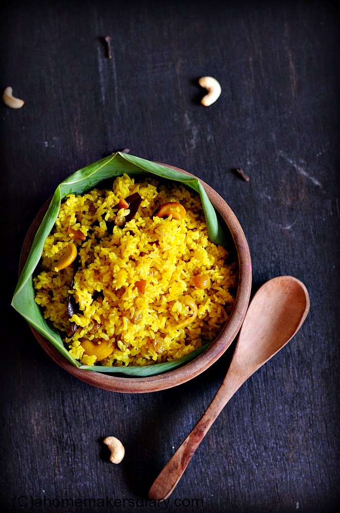 Bengali Holud polao (Aromatic rice pulao with turmeric) - A Homemaker's ...