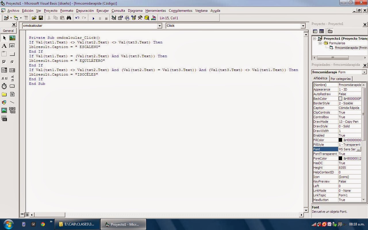 Variables y Operadores de Visual Basic: noviembre 2016