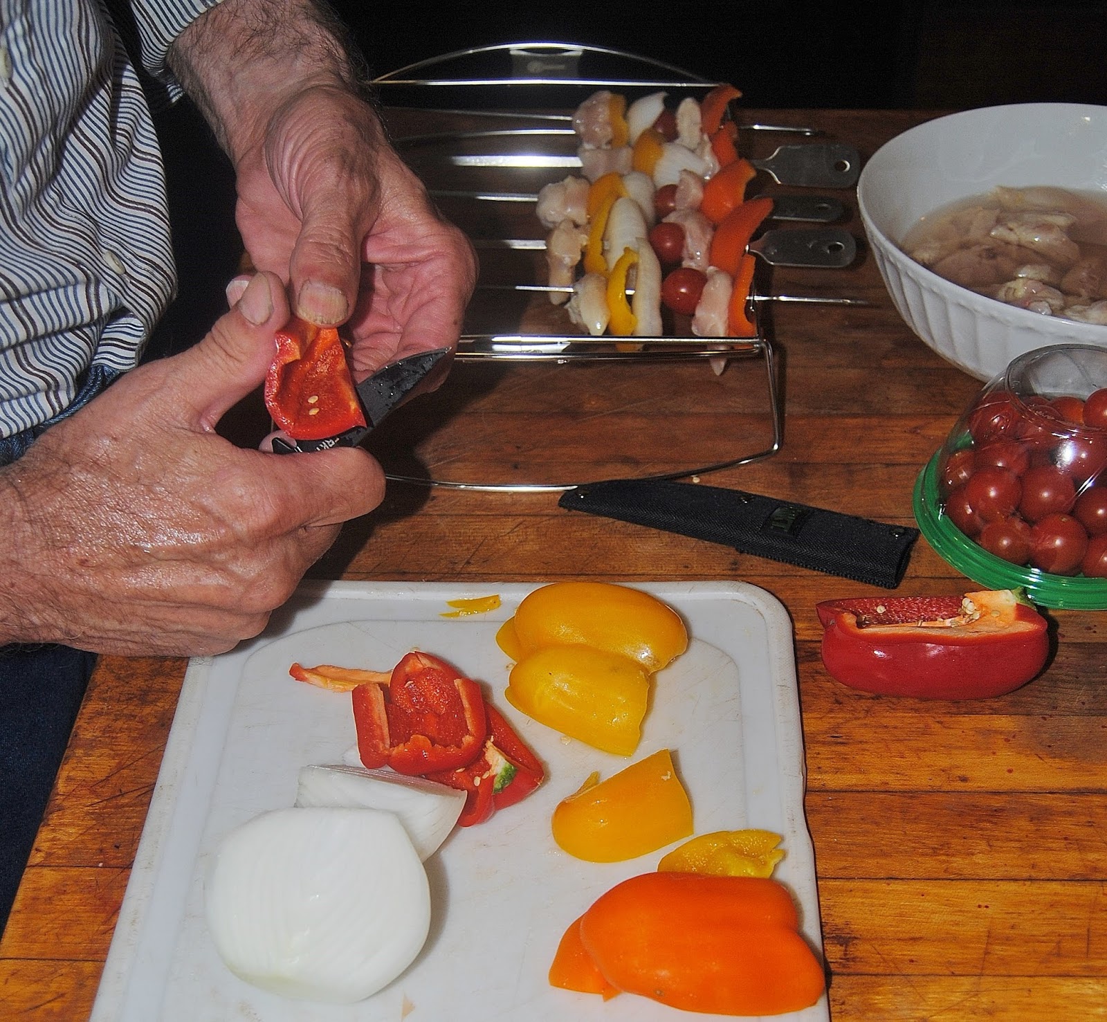 We Live In The Country!: #Chef Dan Makes Kabobs with the Cave Tools ...