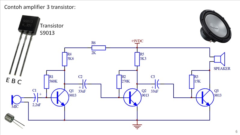 Rangkaian Transistor Sebagai Amplifier (Penguat) - Niguru Indonesia