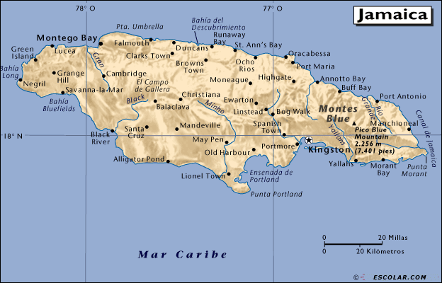 Blog de Geografía del profesor Juan Martín Martín: Cartografía de Jamaica