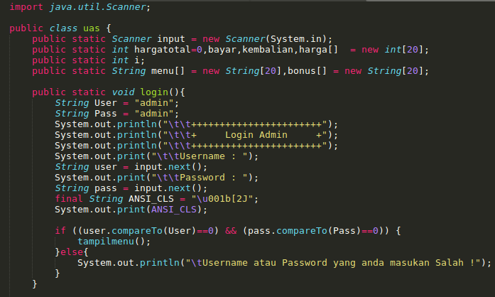 [TUTORIAL] Membuat Program Menu Sederhana Menggunakan Java - MADFIZH
