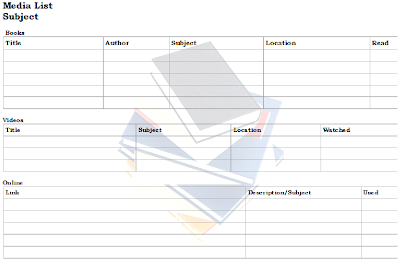 A Media List to Keep Track of It All | New 2 Homeschooling