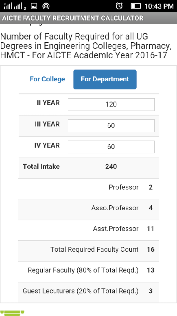 AICTE FACULTY CALCULATOR - WEB VERSION PUBLISHED - CRITICAL ...