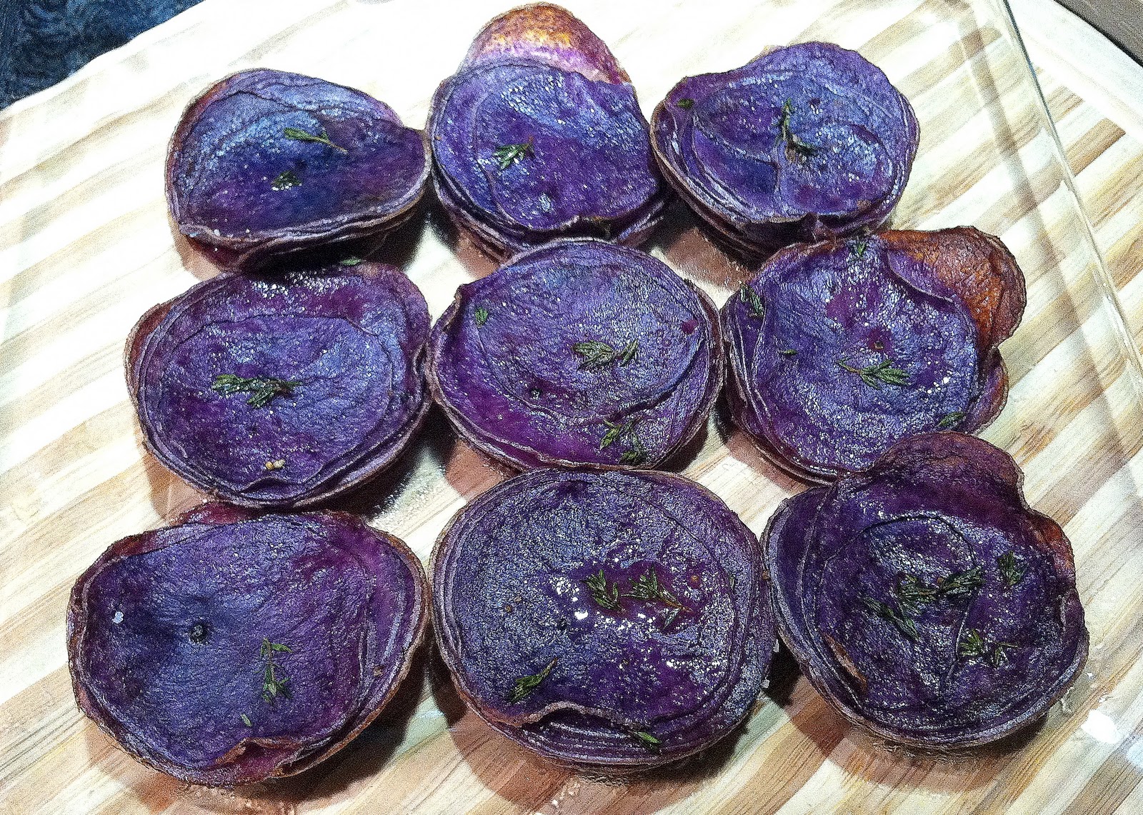 Wendy See Wendy Do: Lemony-Thyme Purple Potato Stacks