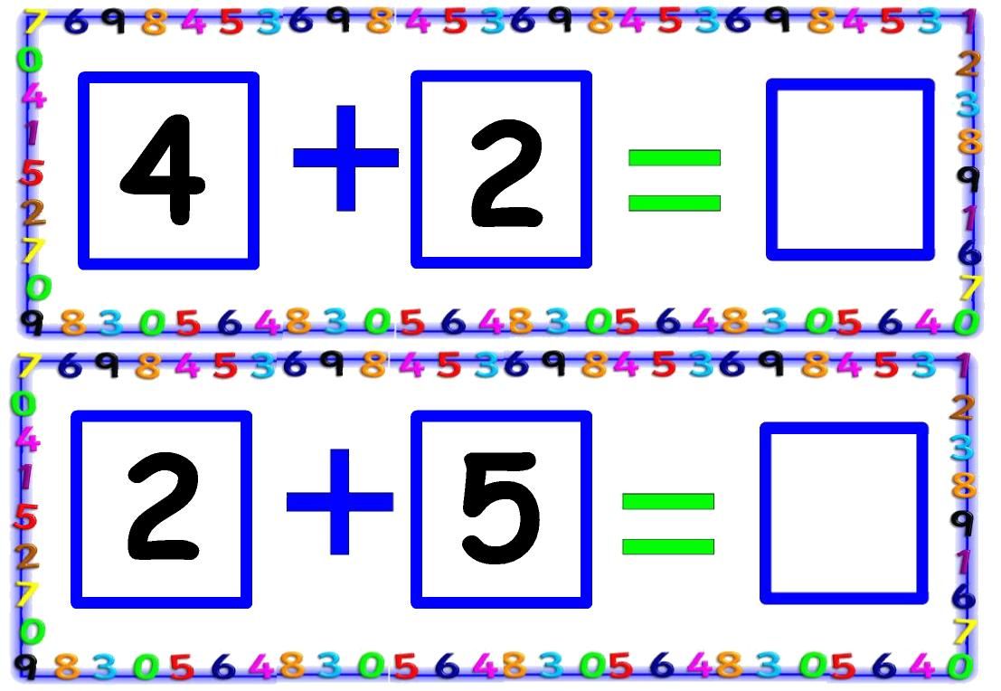 Las cosas que aprendo: TARJETAS PARA SUMAR