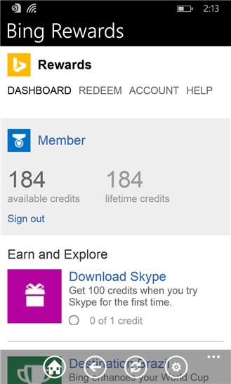 WanioZ: Earn through Bing Rewards