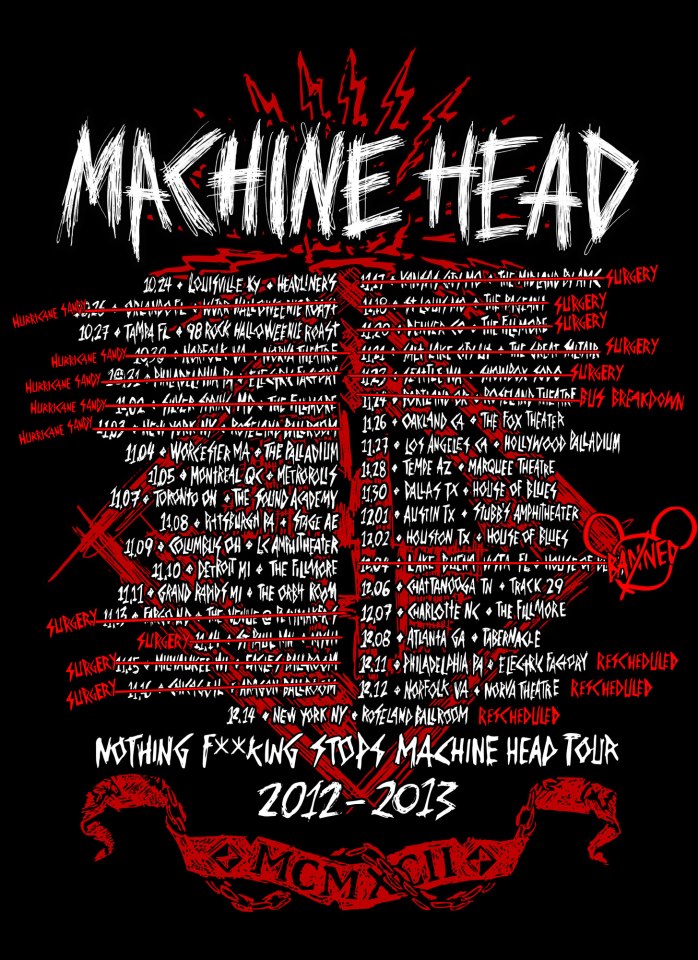 Horns Up Rocks: MACHINE HEAD Unleash Most Chaotic Tour Collectible T ...