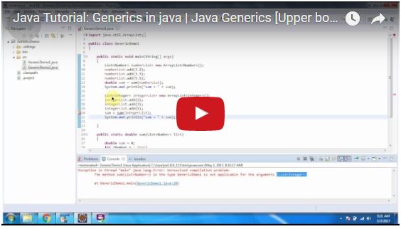 Java Ee Java Tutorial Generics In Java Java Generics Upper Bounded 4728